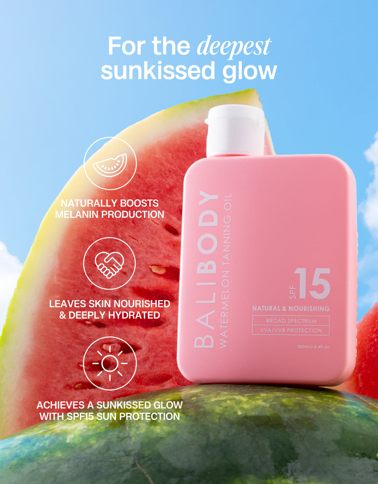 Watermelon Tanning Oil SPF15 – Bali Body EU